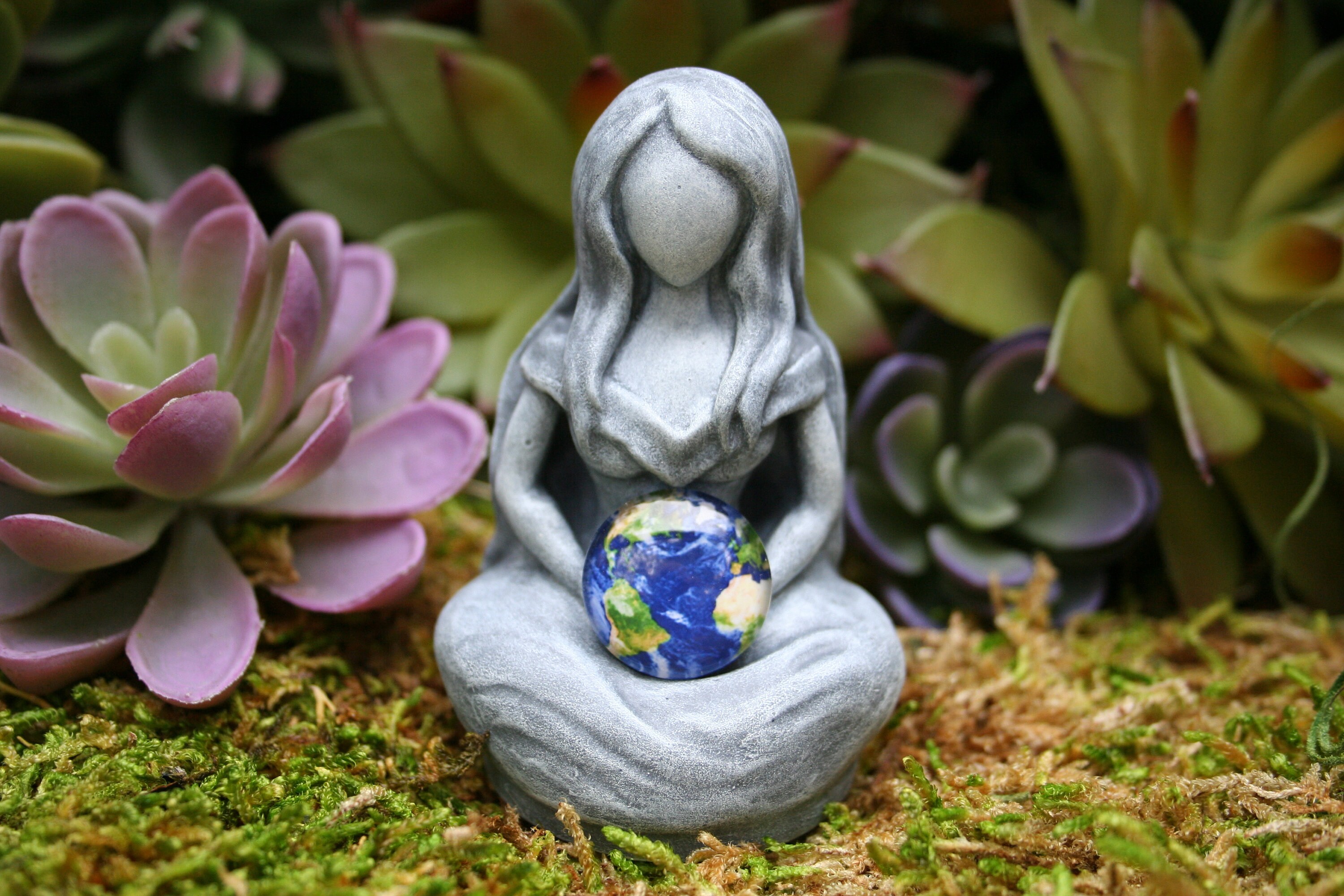 Earth Mother Goddess Statue Mini Gaia Statue Unique Mother | Etsy