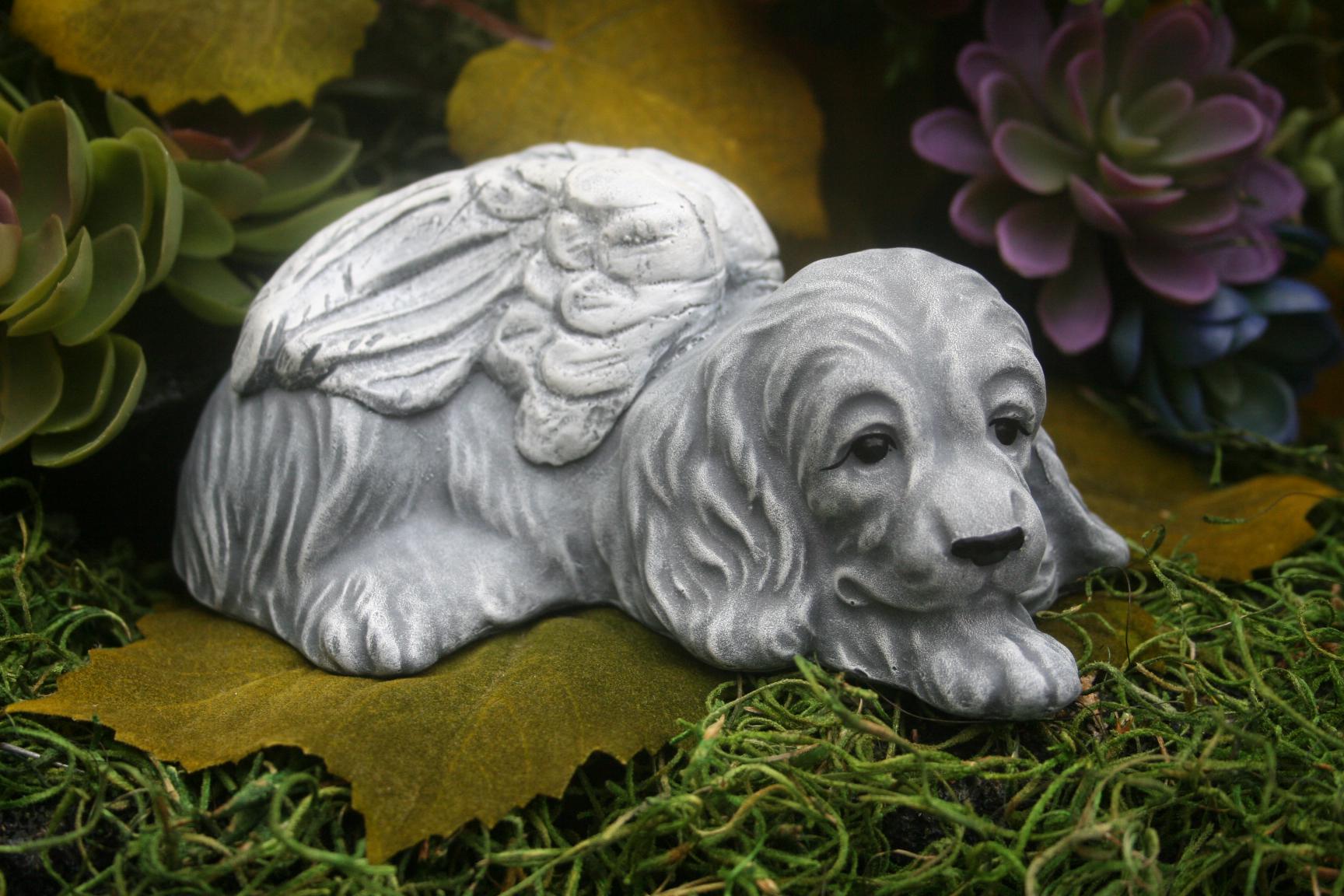 Spaniel Angel Dog Statue - Concrete Cocker, Brittany, Springer Spaniel ...