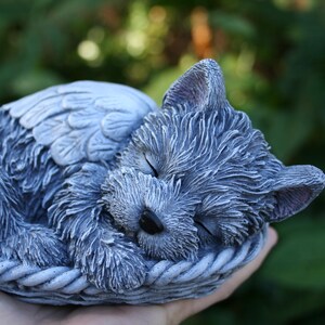 Yorkie Angel Dog Statue, Yorkshire Terrier Memorial, Silky Terrier ...