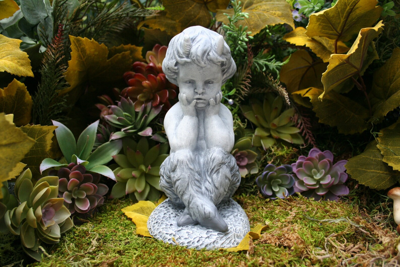 Pan Statue - Satyr Faun Sculpture - Unique Concrete Art for Your ...