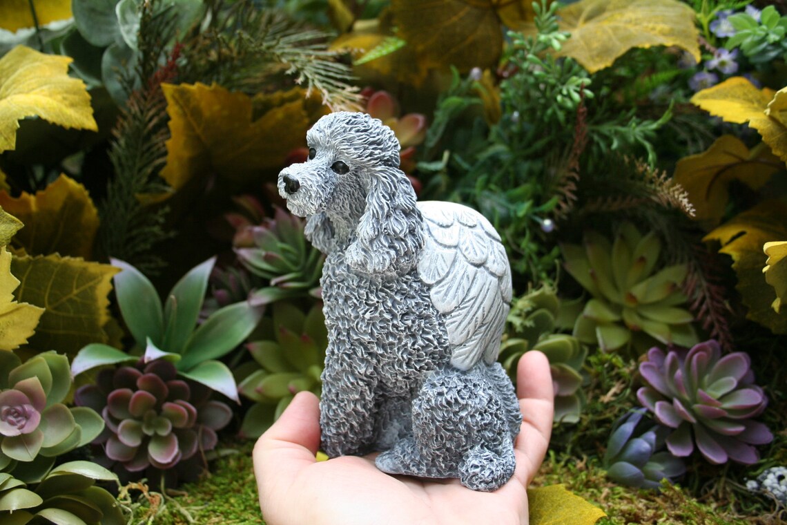 Poodle Angel Dog Statue Miniature or Standard Poodle - Etsy
