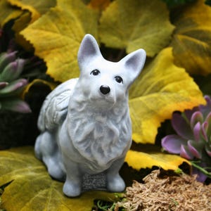 Dog Angel Statue Corgi Angel Dog Memorial Pembroke Welsh Corgi Concrete ...