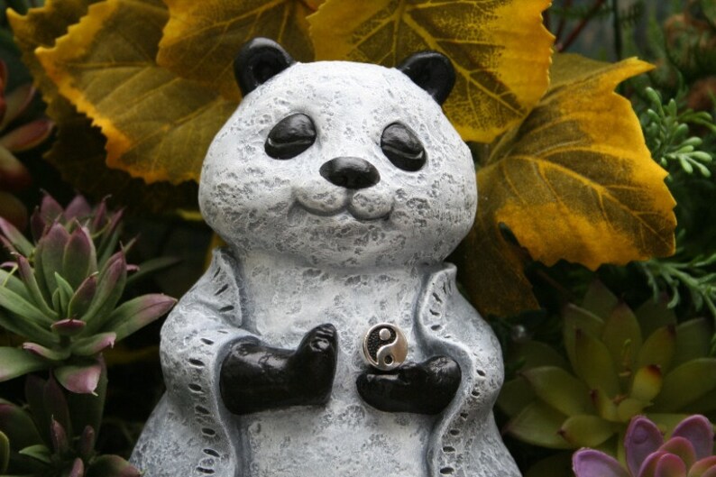 Yoga Panda Bear Statue Zen Panda Bear Meditating Buddha - Etsy