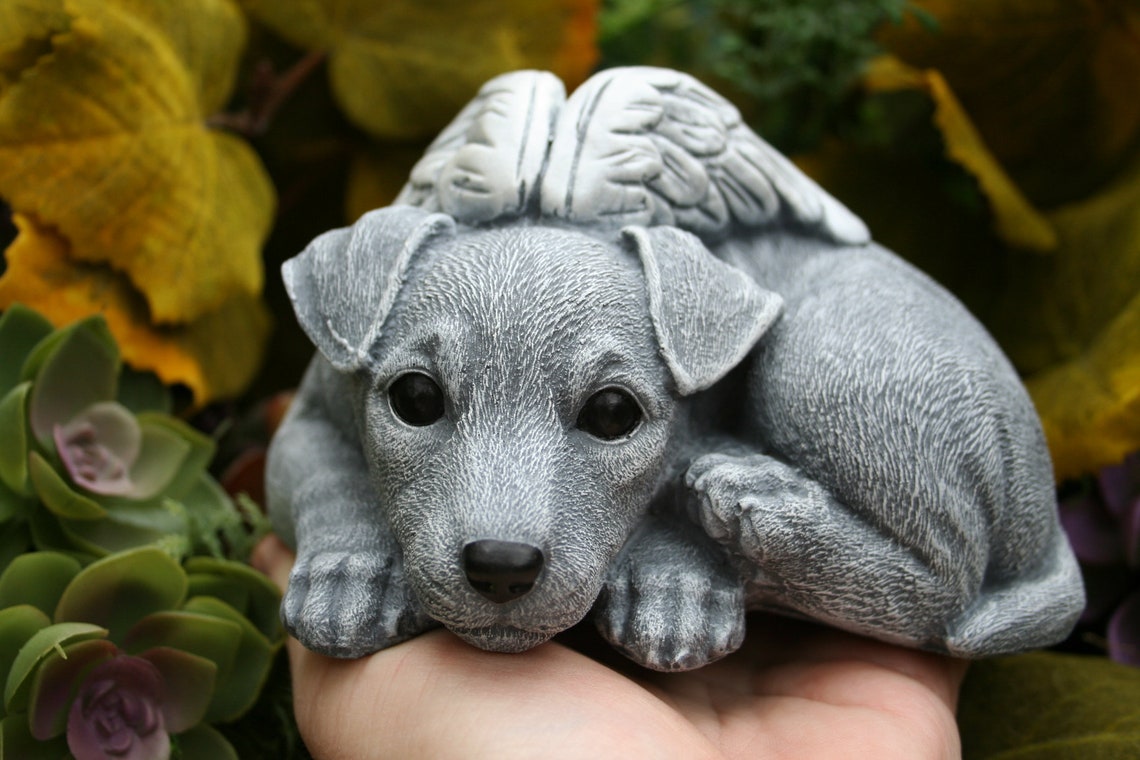 Jack Russell Terrier Memorial Statue - Jack Russell Angel Dog - JRT ...