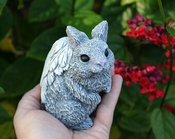 Angel Bunny Rabbit Angels Animal Garden Statues - Etsy