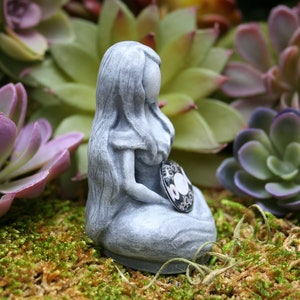 Triple Moon Goddess Statue - "goddess Hecate" - Moon Goddess Mini ...