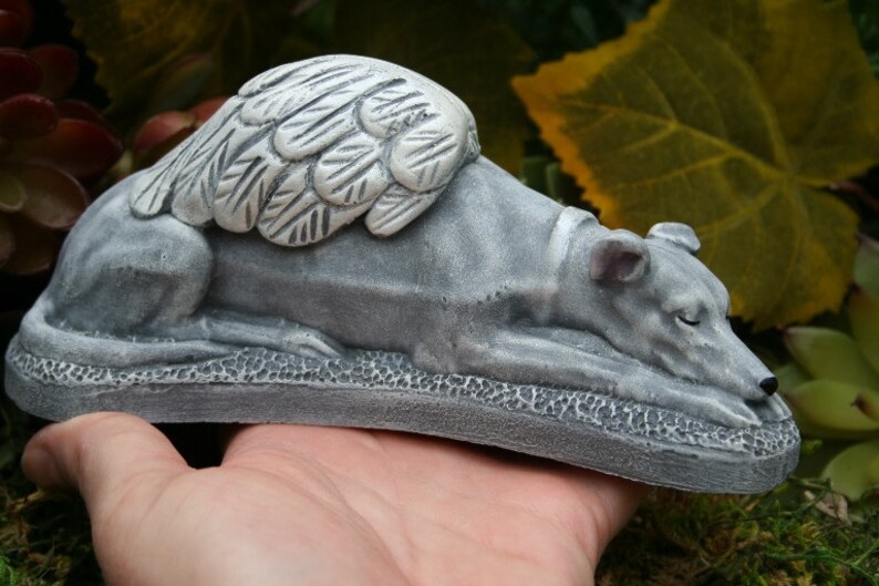 Greyhound Angel Dog Statue Whippet English Italian Concrete - Etsy