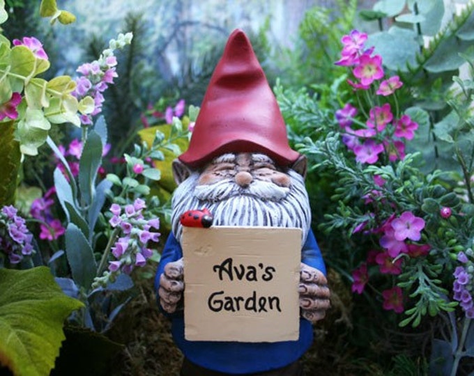 HANDMADE CUSTOM GARDEN GNOME STATUE Outdoor Garden Art - Etsy