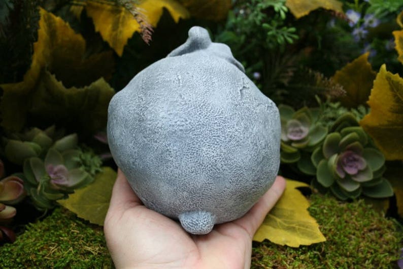 Concrete Bunny Statue Rock Rabbit Garden Statue Fat Bunny - Etsy