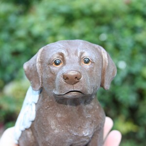Chocolate Lab Dog Angel - Chocolate Labrador Retriever Concrete Statue ...