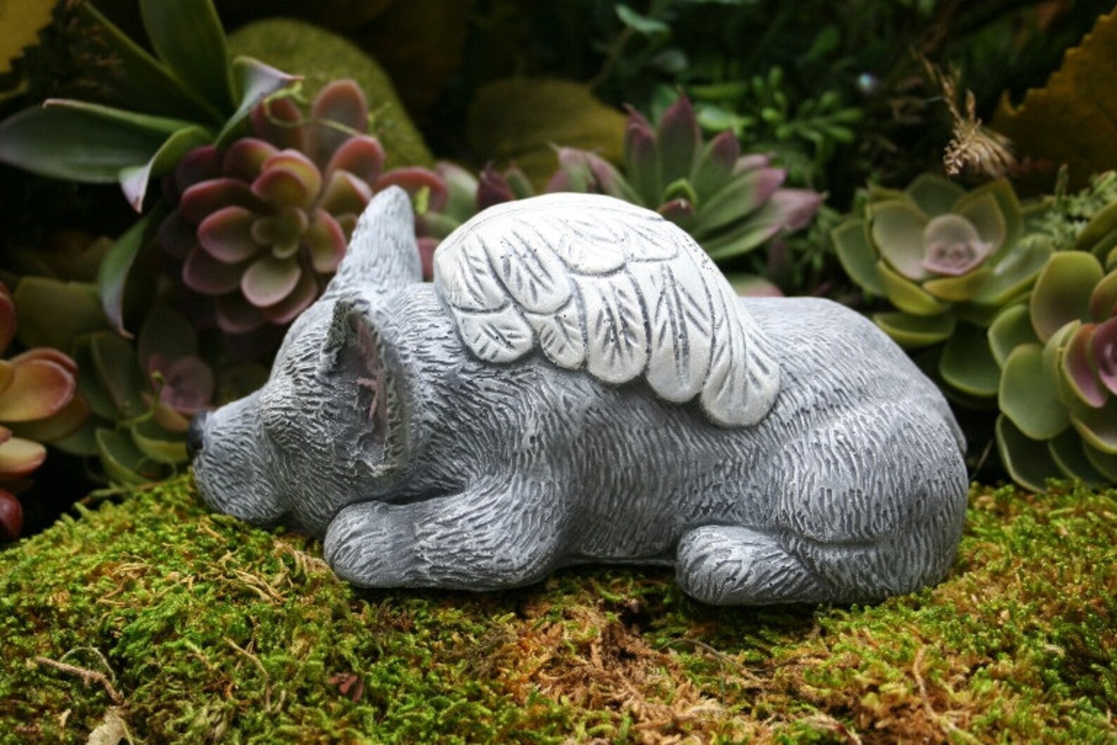 Corgi Angel Dog Statue Corgi Dog Memorial Sleeping Corgi - Etsy