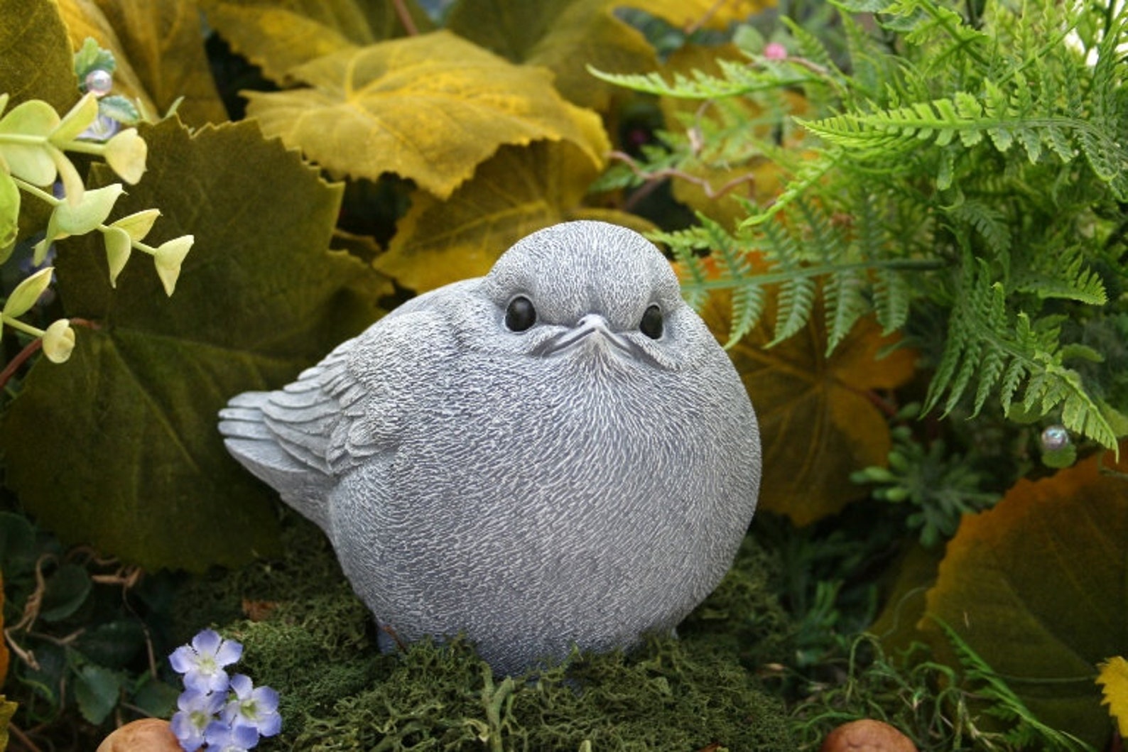 Concrete Bird Statue Fat Bird Garden Sculpture - Etsy