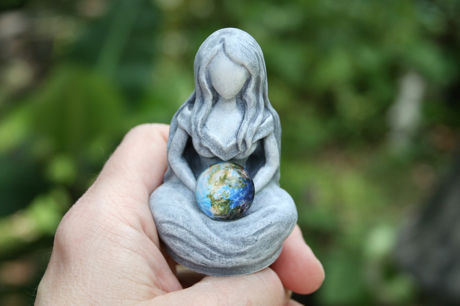 Earth Goddess Statue Gaia Statue Unique Mini Mother Earth - Etsy