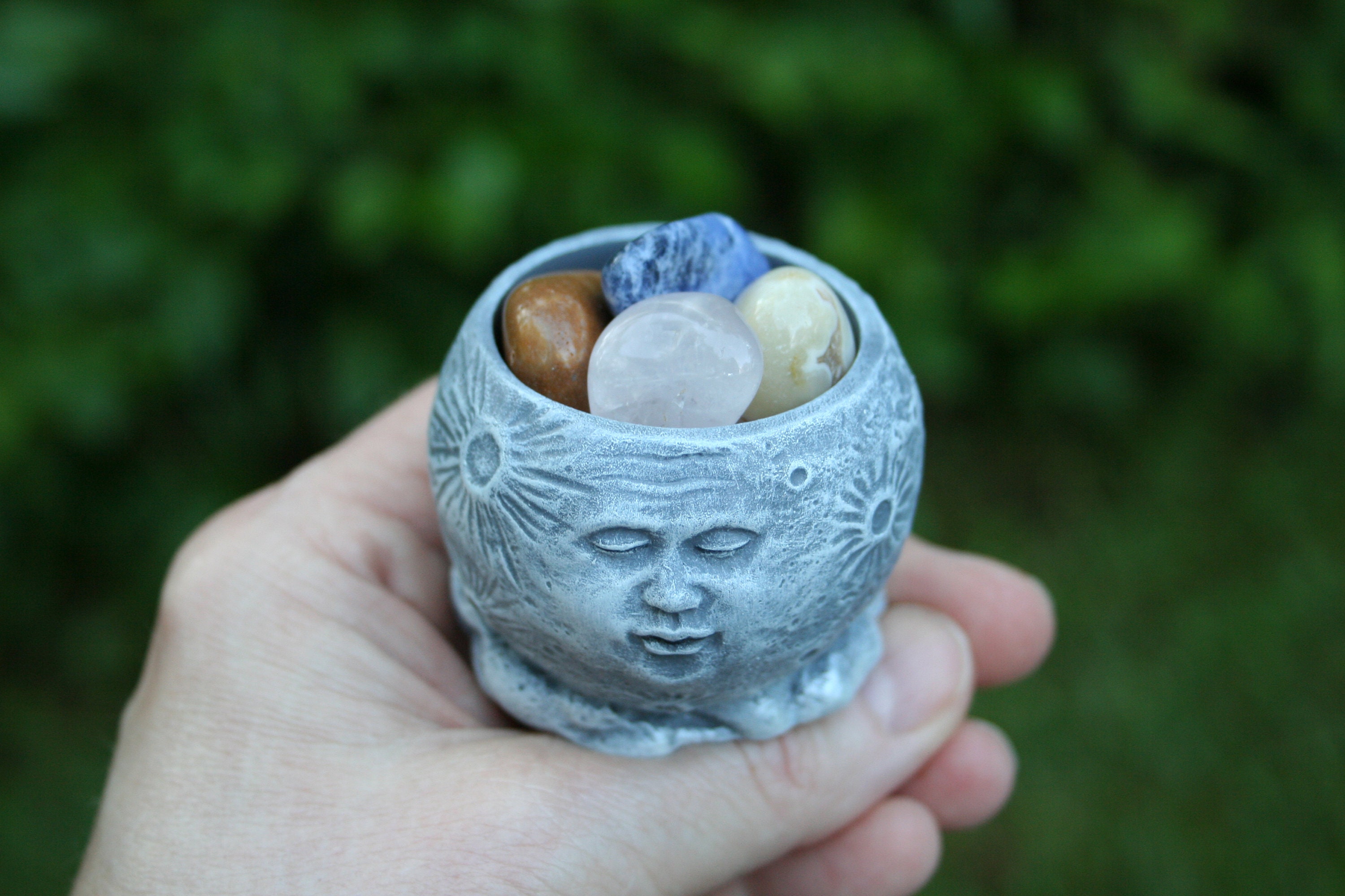 Full Moon Statue / Goddess Offering Dish / Tea Light or Candle | Etsy