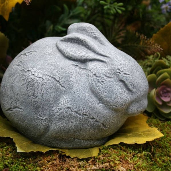 Stone Rabbit Garden Statue - Etsy