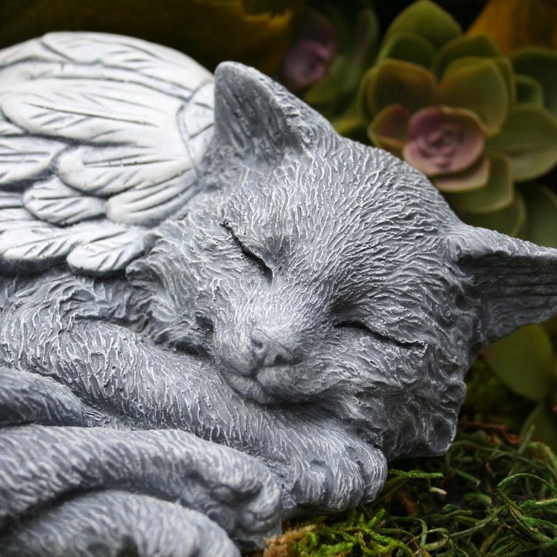 Cat Angel Statue - Etsy