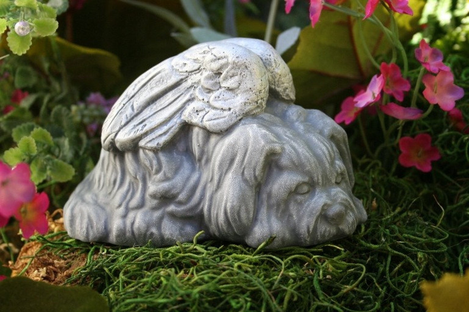 Dog Angel Statues Dog Memorials Shih Tsu Lhasa Apso - Etsy