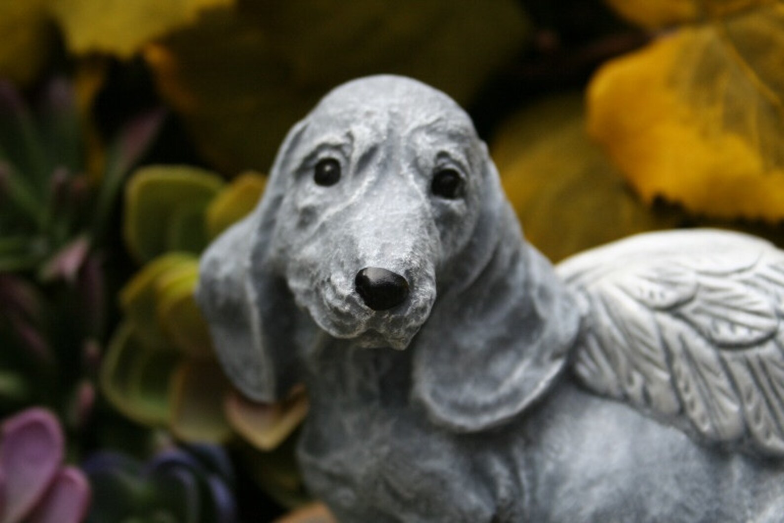 Dachshund Memorial Angel Dog Statue Concrete Dachshund Angel - Etsy
