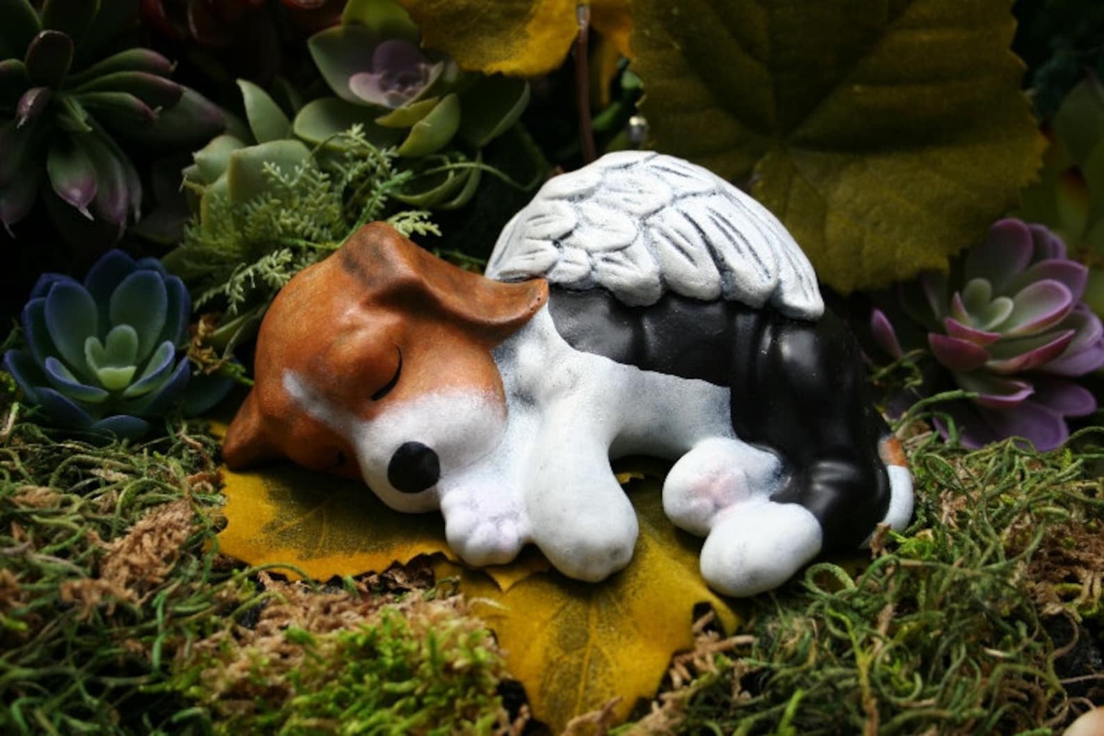 Beagle Angel Statue Dog Angel Memorial Concrete Pet Marker - Etsy Nederland
