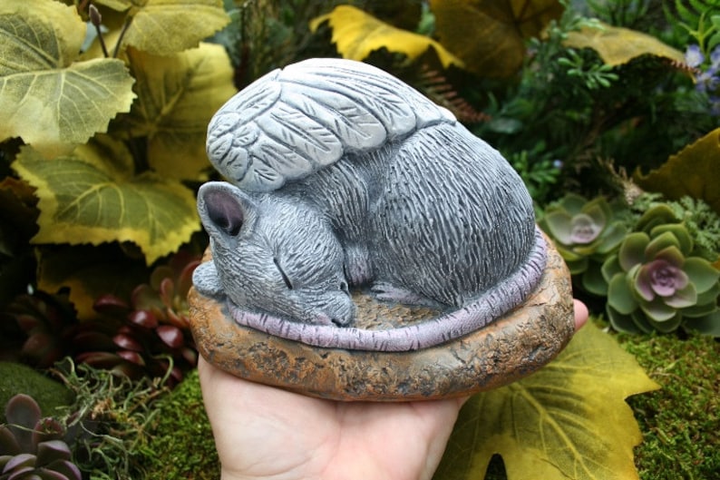 Rat Angel Statue Rat Memorial Concrete Rat Garden Statue - Etsy