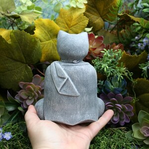 Meditation Cat Buddha Zen Cat Ohm Cat Yoga Cat Concrete Garden Art - Etsy