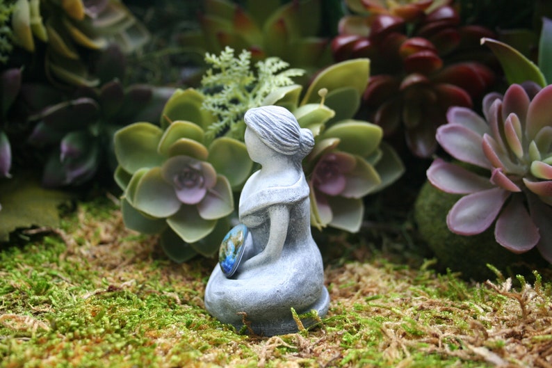 Earth Goddess Statue Gaia Statue Unique Mini Mother Earth | Etsy