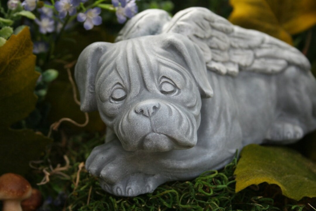 Boxer Angel Dog Statue Boxer or Bull Mastiff Concrete Statue Pet ...