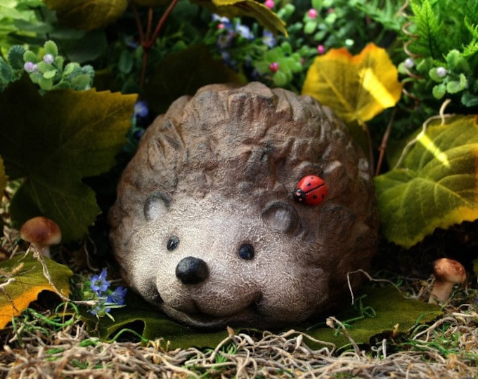 Hedgehog Statue Concrete Garden Sculpture Outdoor Decor - Etsy