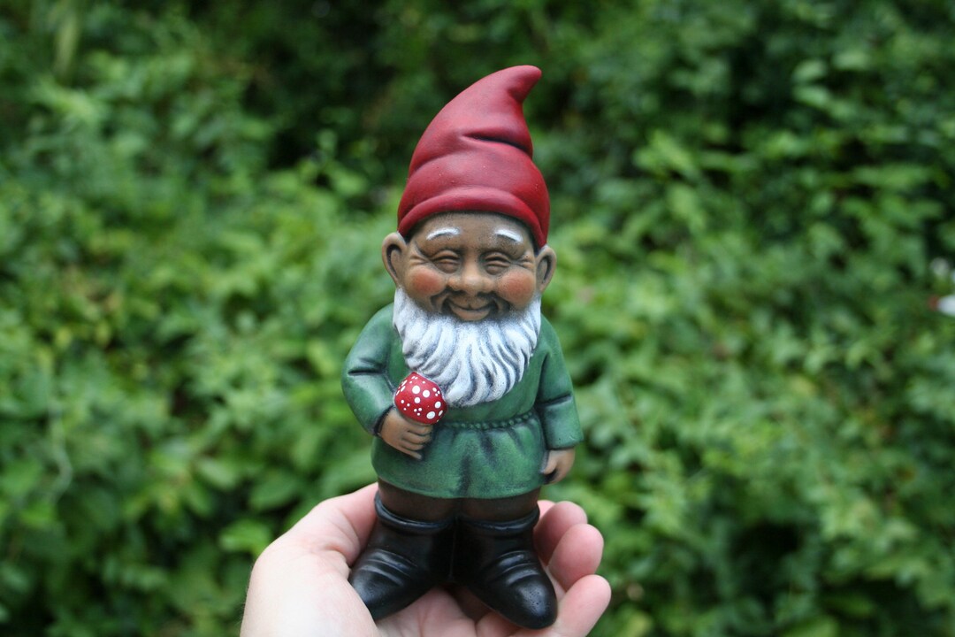 Black Gnome Holding a Mushroom - Homie the Gnomie - African American ...