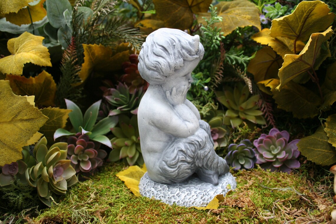 Pan Statue - Satyr Faun Sculpture - Unique Concrete Art for Your ...