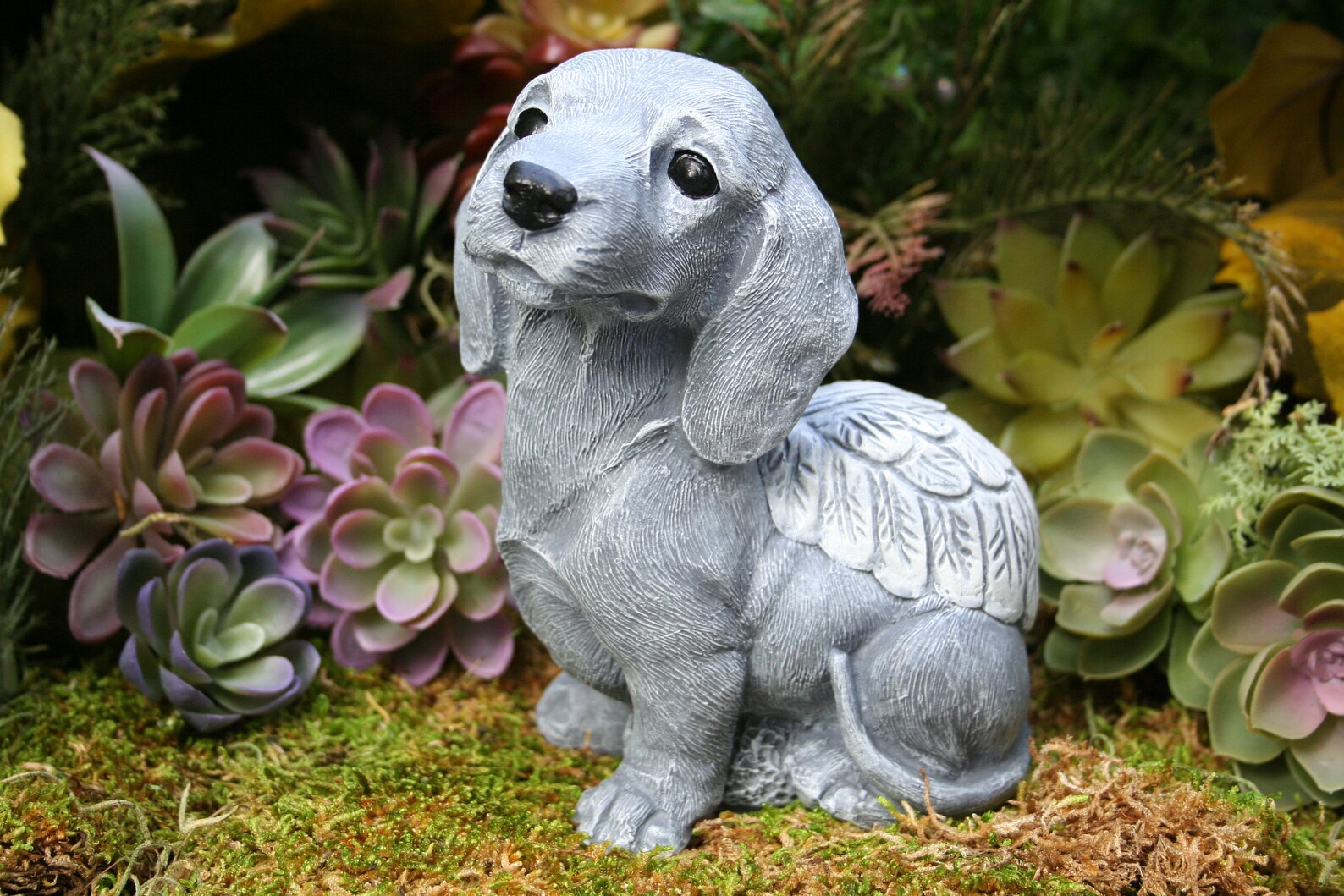 Dachshund Angel Dog Statue Short Hair Dachshund Statue Made - Etsy