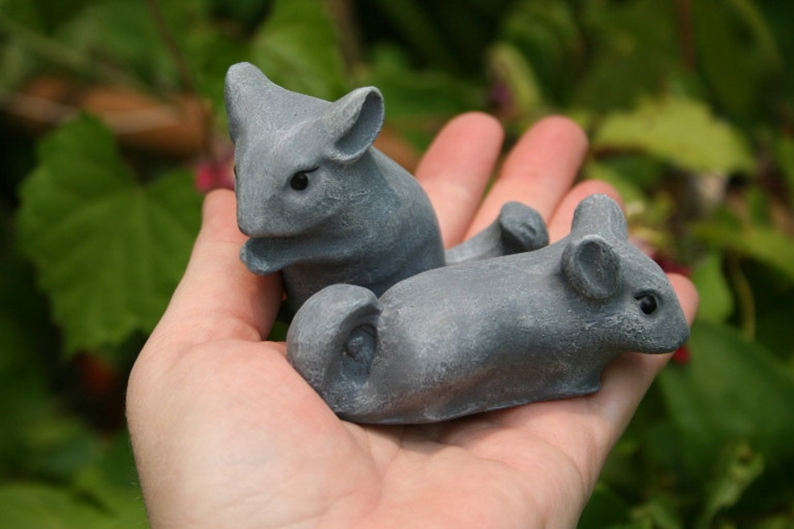 Chinchilla Statues Set of Two Baby Chin Figurines - Etsy