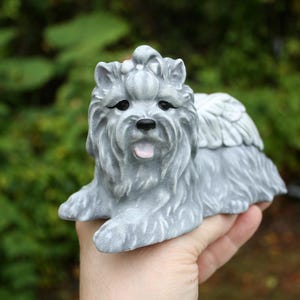 Yorkie Angel Memorial Statue, Yorkshire Terrier, Silky Terrier Dog ...