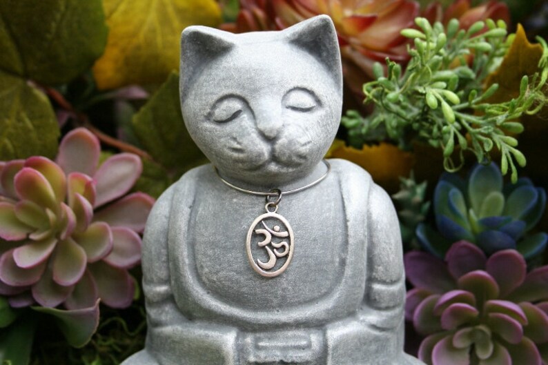 Meditation Cat Buddha Zen Cat Ohm Cat Yoga Cat Concrete - Etsy