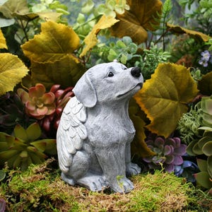 Dog Angel Memorial - Lab / Golden Retriever / Labrador Concrete Statue ...