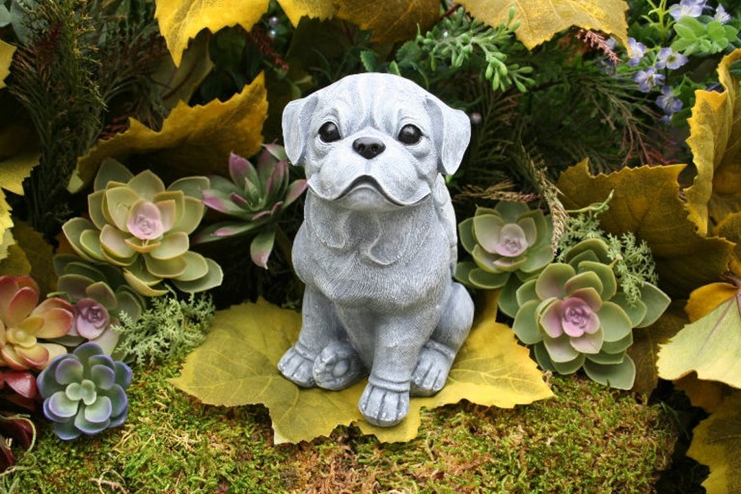 Puggle Angel Statue, Pug/beagle Angel, Puggle Memorial, Concrete Dog ...