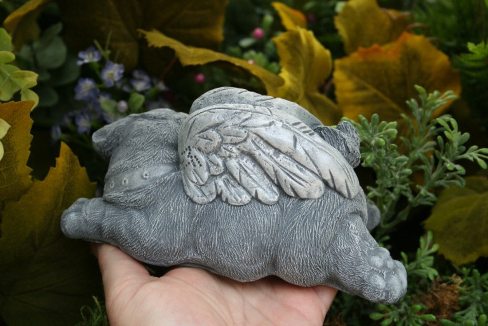 Angel Pug Statue Pet Memorial Dog Garden Sculpture - Etsy
