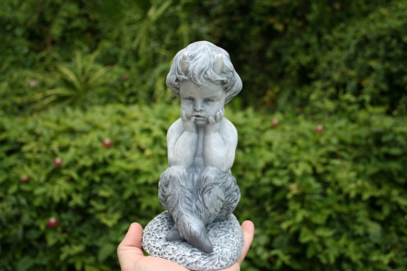 Pan Statue - Satyr Faun Sculpture - Unique Concrete Art for Your ...