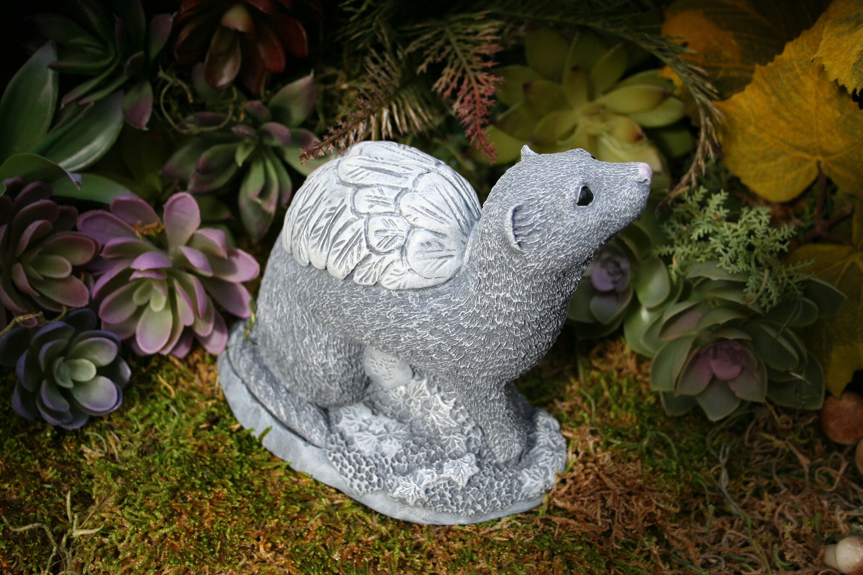 Ferret Angel Statue Concrete Ferret With Angel Wings the - Etsy