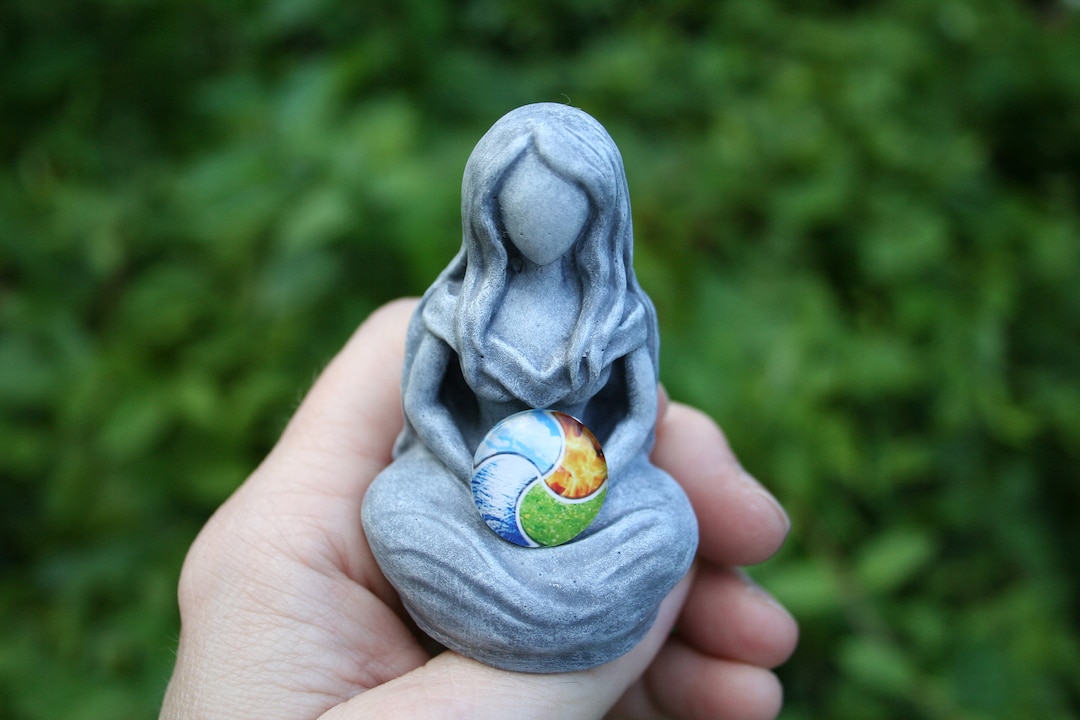 Goddess Statue of the 4 Elements - Earth, Fire, Air and Water - Mini ...