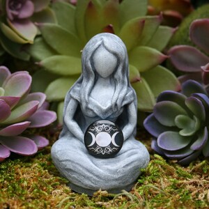 Triple Moon Goddess Statue - "goddess Hecate" - Moon Goddess Mini ...