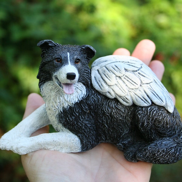 Concrete Border Collie Statue - Etsy