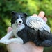 Border Collie Angel Statue Concrete Dog Memorial Border Collie Art - Etsy