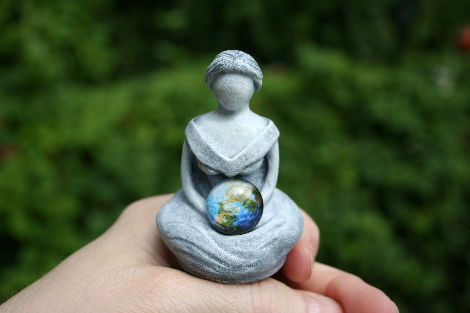 Earth Goddess Statue Gaia Statue Unique Mini Mother Earth | Etsy