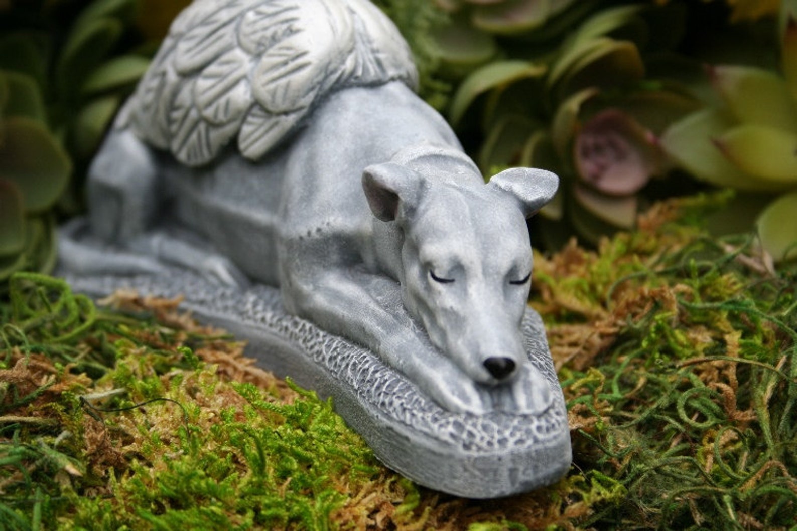 Greyhound Angel Dog Statue Whippet English Italian Concrete - Etsy