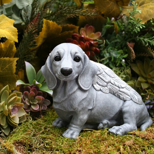 Pekingese Angel Dog Statue Dog Memorial Figurine Concrete - Etsy