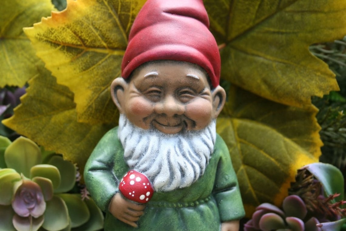 Black Gnome Holding a Mushroom - Homie the Gnomie - African American ...
