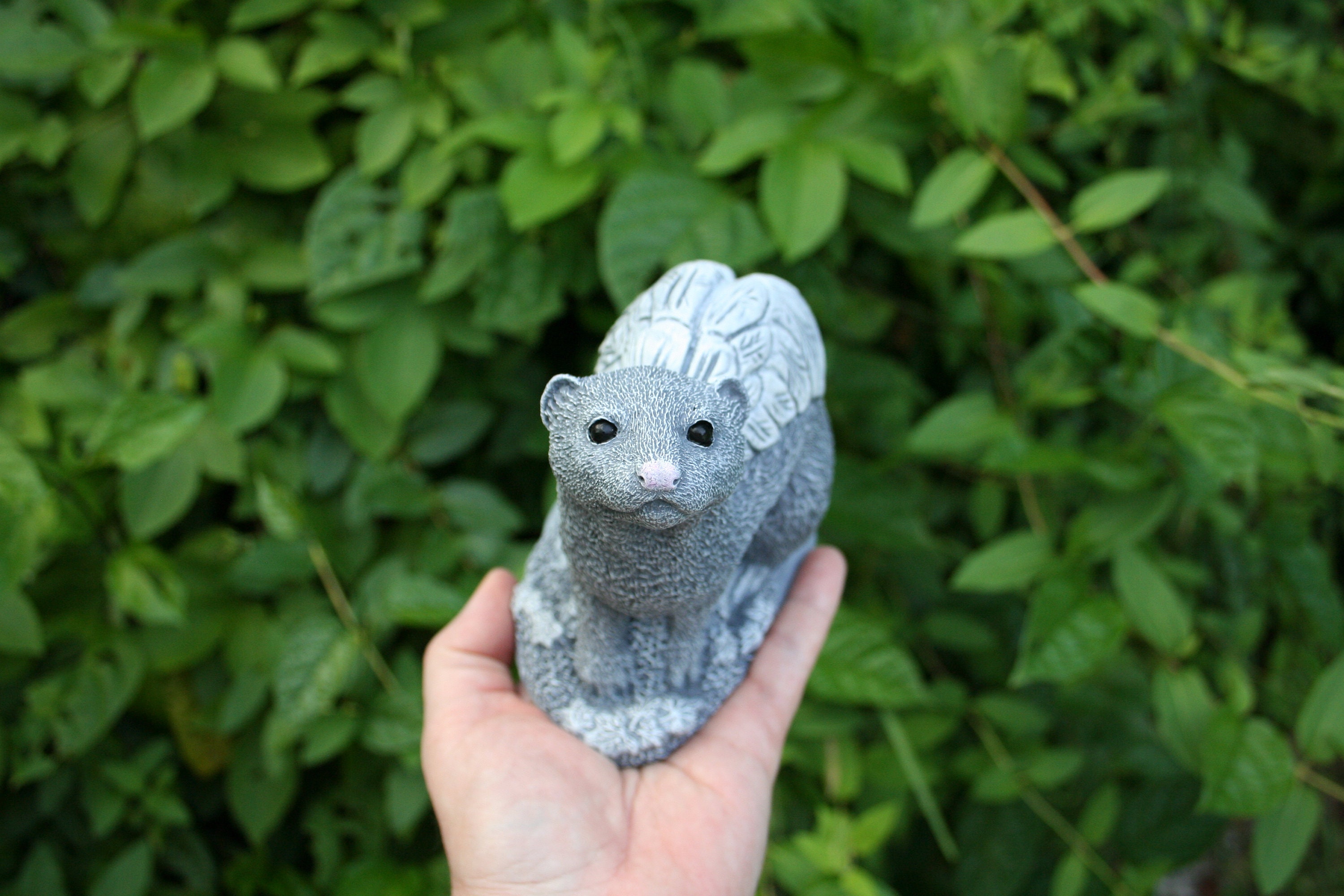 Ferret Angel Statue Concrete Ferret With Angel Wings the - Etsy