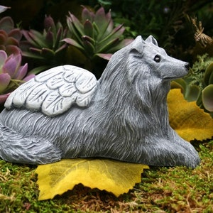 Shetland Sheepdog Angel Sheltie Collie Dog Angel Statue Memorial Solid ...