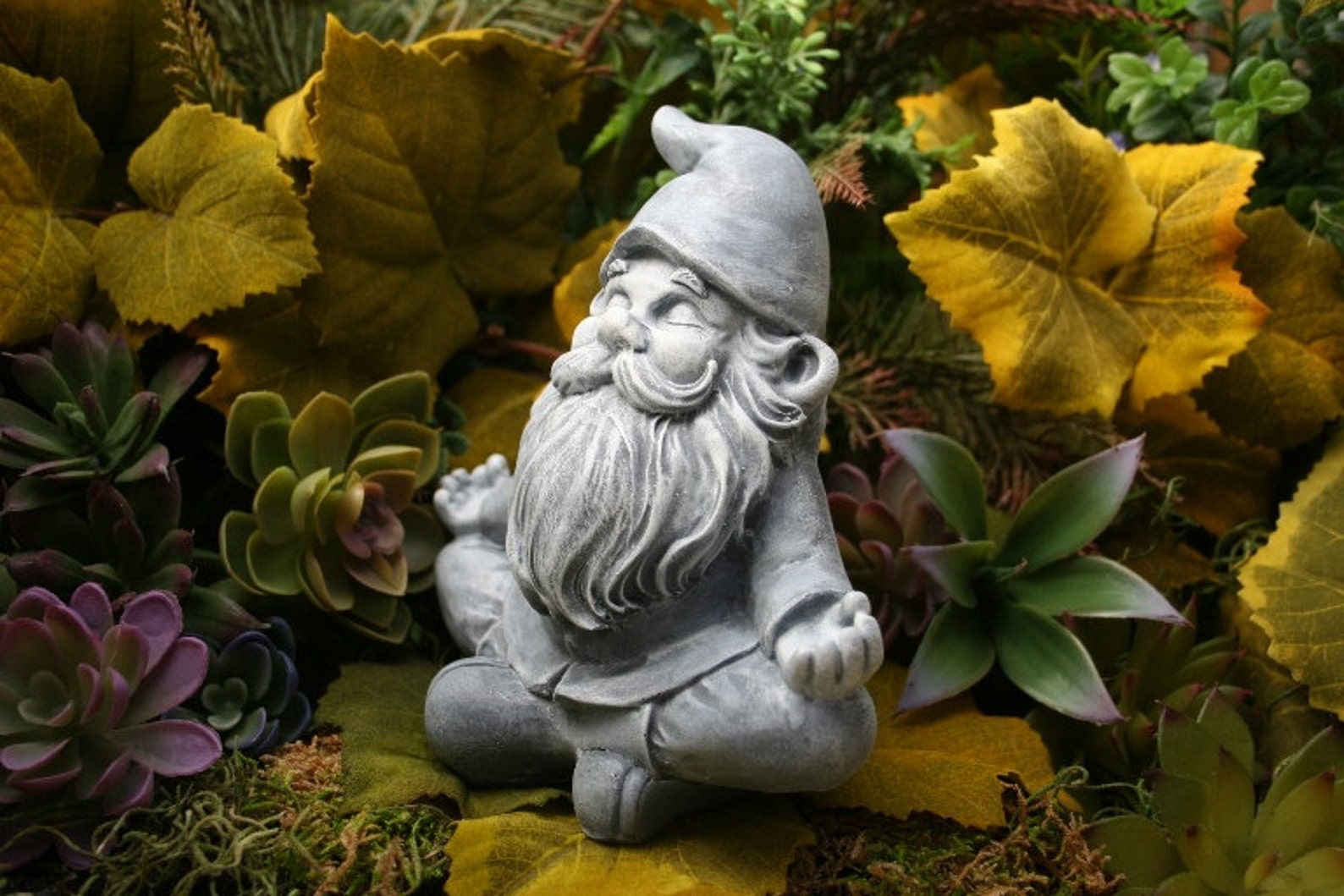 Yoga Gnome In Lotus Position Meditating Garden Gnome | Etsy